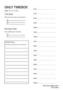 Timeboxing | Timeboxing Planner